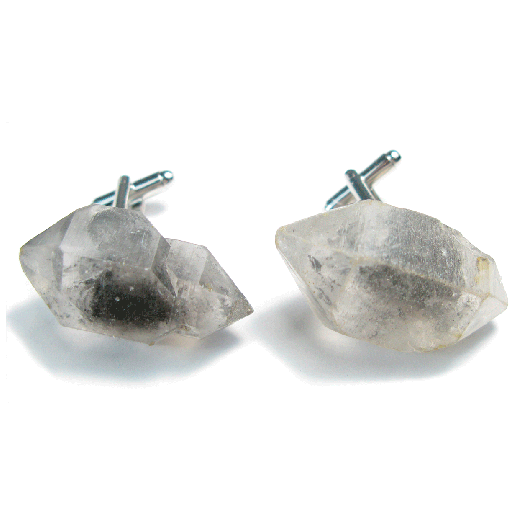 Raw-Cut Rutilated Tibetan Crystal Quartz Cufflinks | Margaret Rowe ...